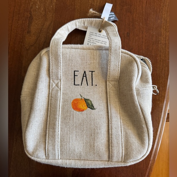 Rae Dunn | Bags | Rae Dunn Eat Lunch Tote Bag Tan Insulated With ...